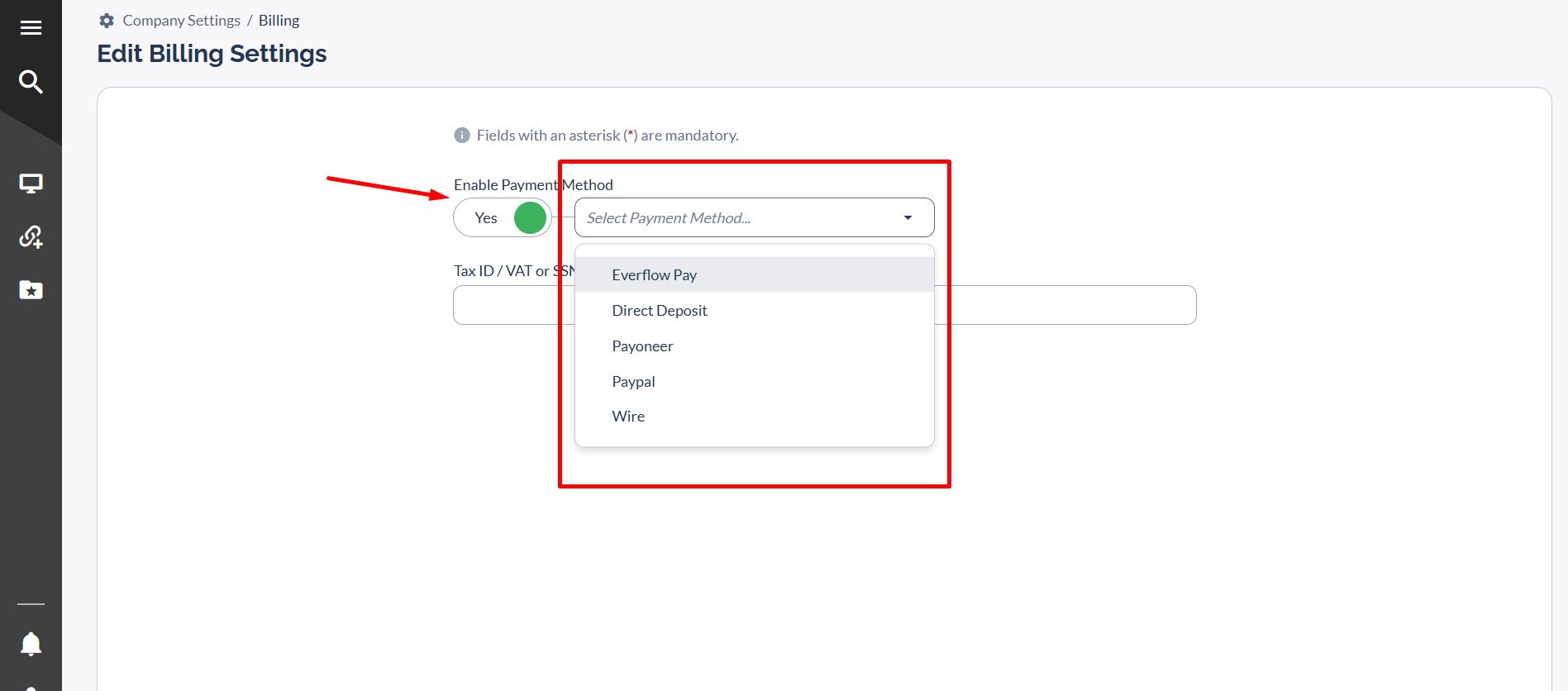 Setting Up Your Payment Method